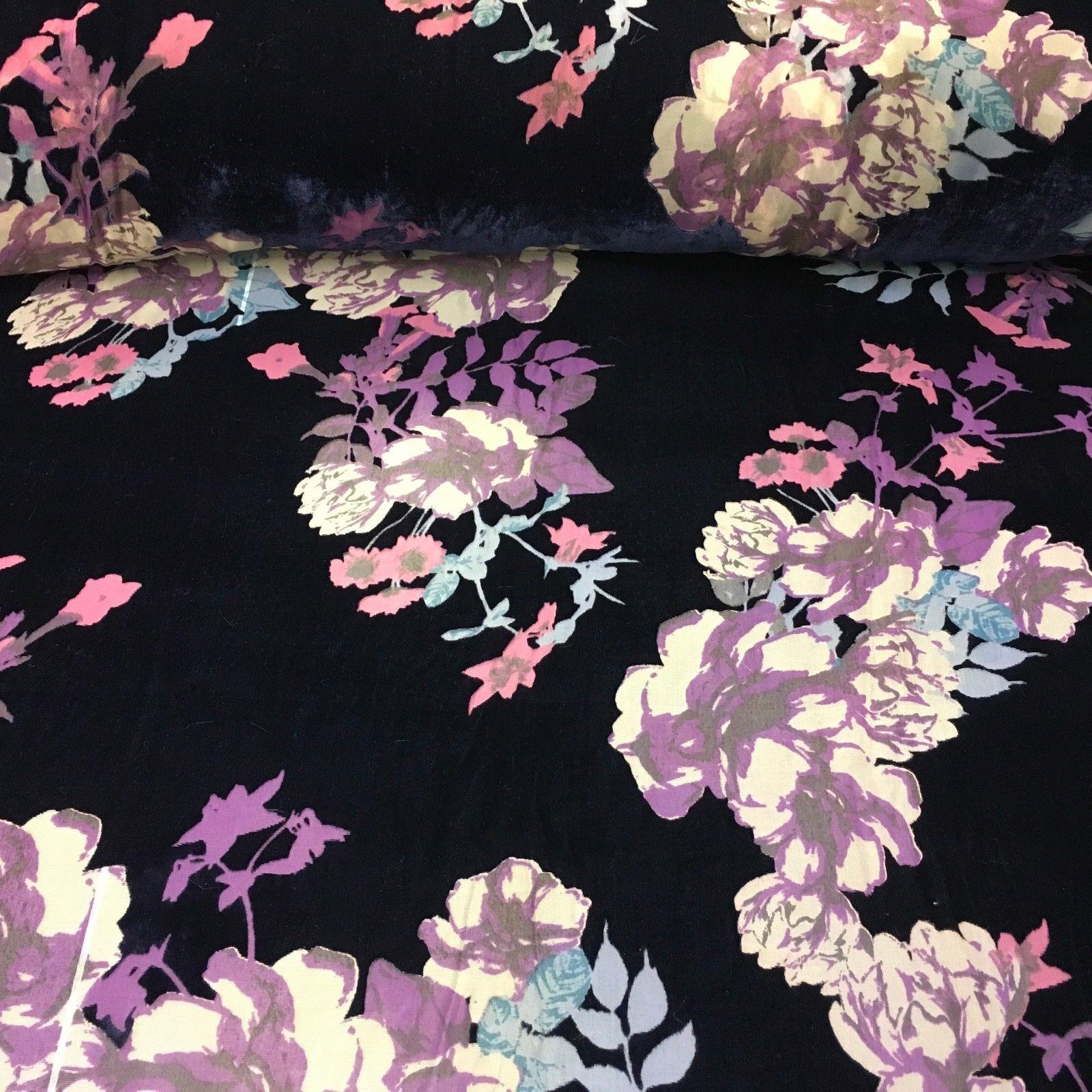 Lightweight Floral Velvet chiffon burnout Devore dress Fabric 50" Wide ...