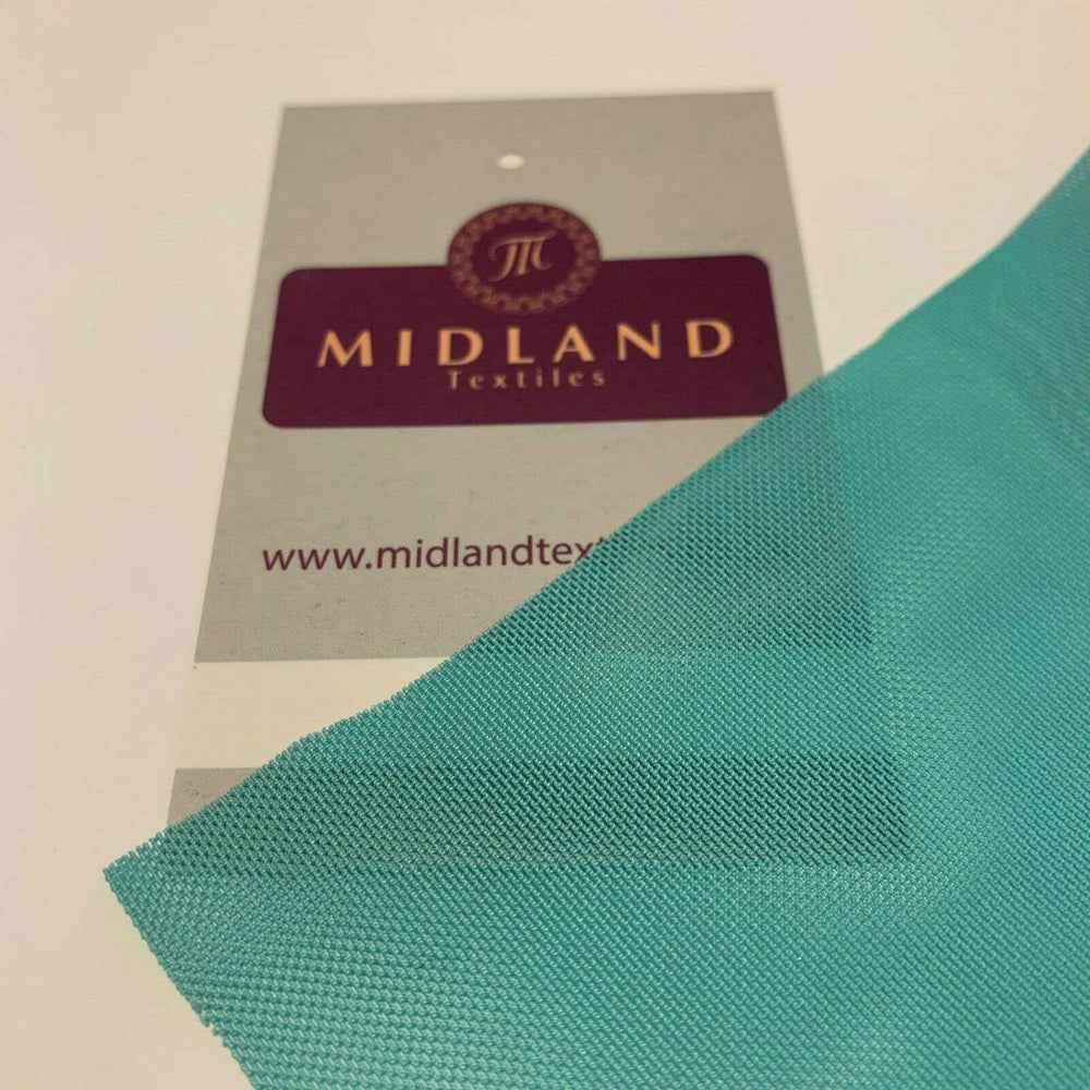 Plain Lightweight Powernet Mesh 4 Way Stretch sheer Fabric 150 cm Wide ...