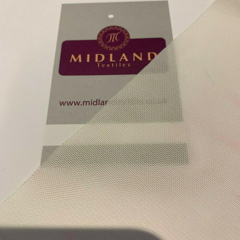 Plain Lightweight Powernet Mesh 4 Way Stretch sheer Fabric 150 cm Wide ...