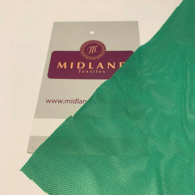 Plain Lightweight Powernet Mesh 4 Way Stretch sheer Fabric 150 cm Wide ...