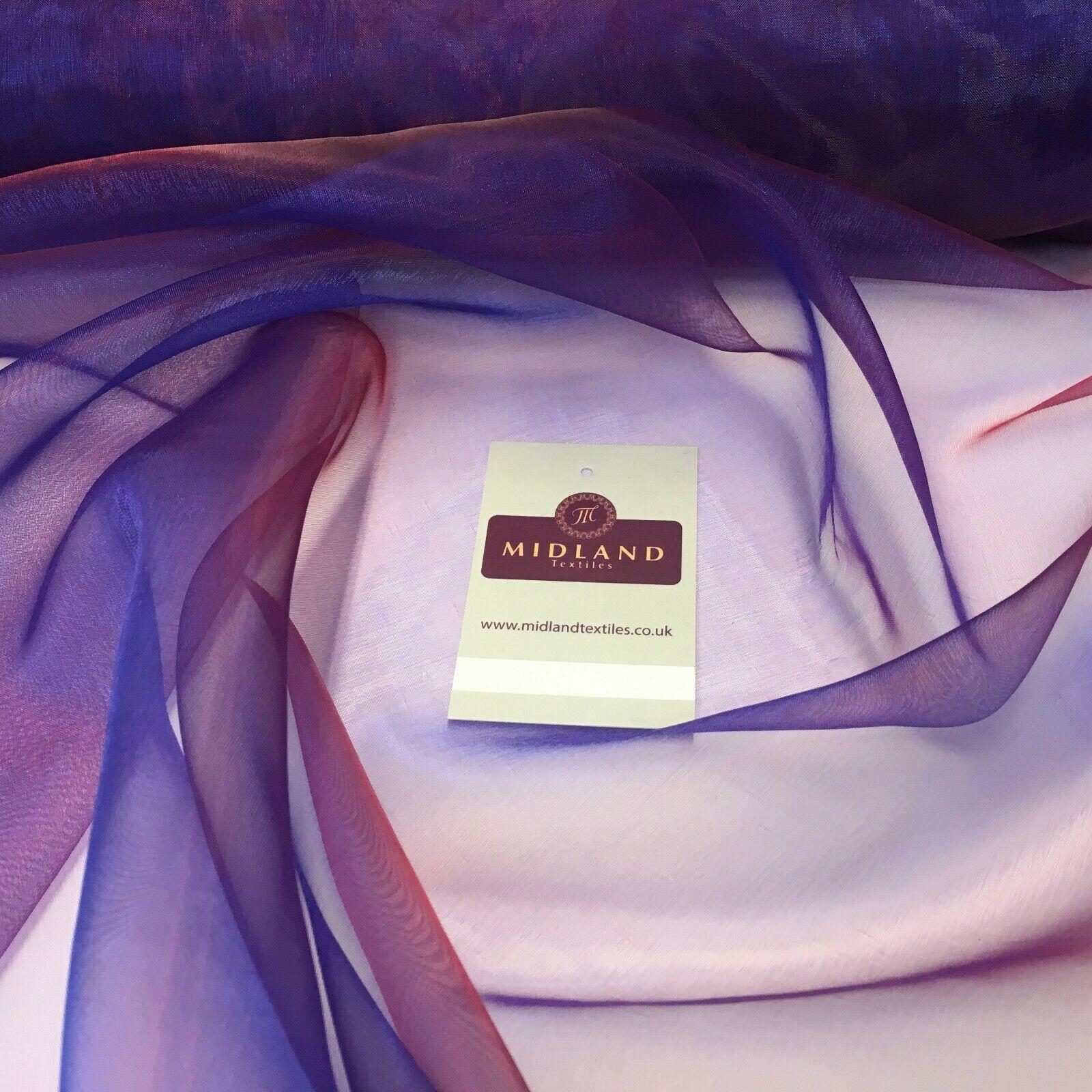 Two Toned Organza Voile Dressmaking Dance Craft Fabric 150cm Wide MK10 ...