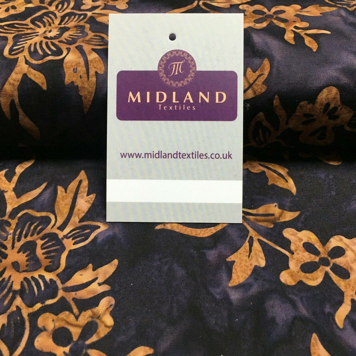 Floral Bali Batik Stamp Dyed Craft Cotton Fabric 110 cm MK1277 Mtex ...