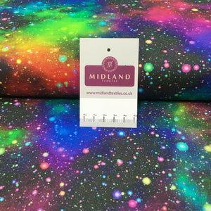 Neon Galaxy Digital Printed 100% Cotton Fabric Mask M1455 Mtex