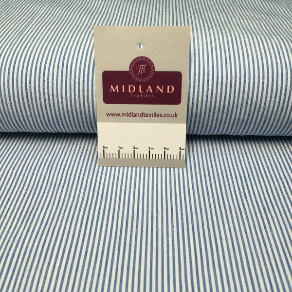 Light Blue Seersucker 100% Cotton Candy Stripped crinkle Summer fabric ...